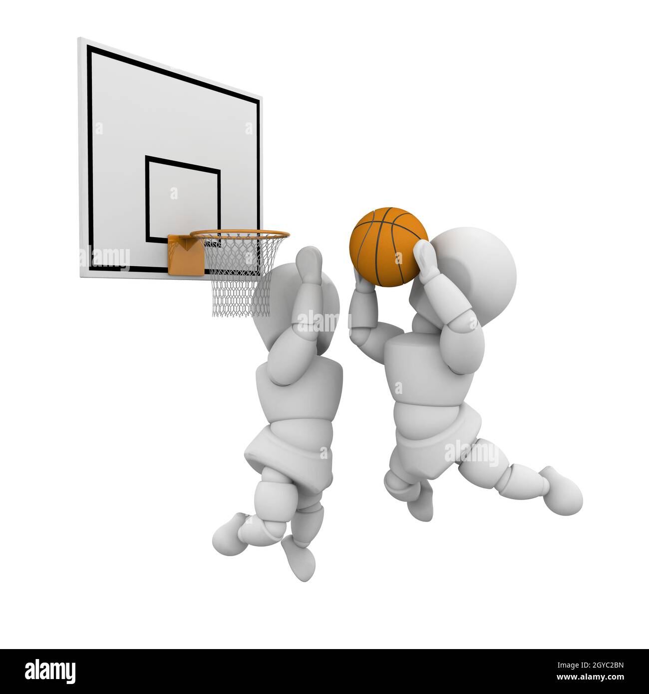3D render of basketball players Stock Photo - Alamy
