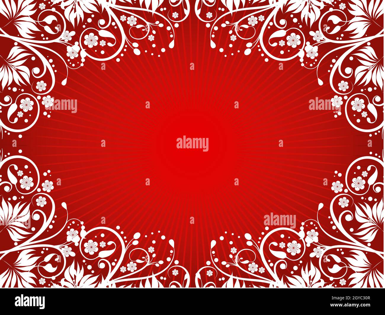 Decorative floral border Stock Photo - Alamy