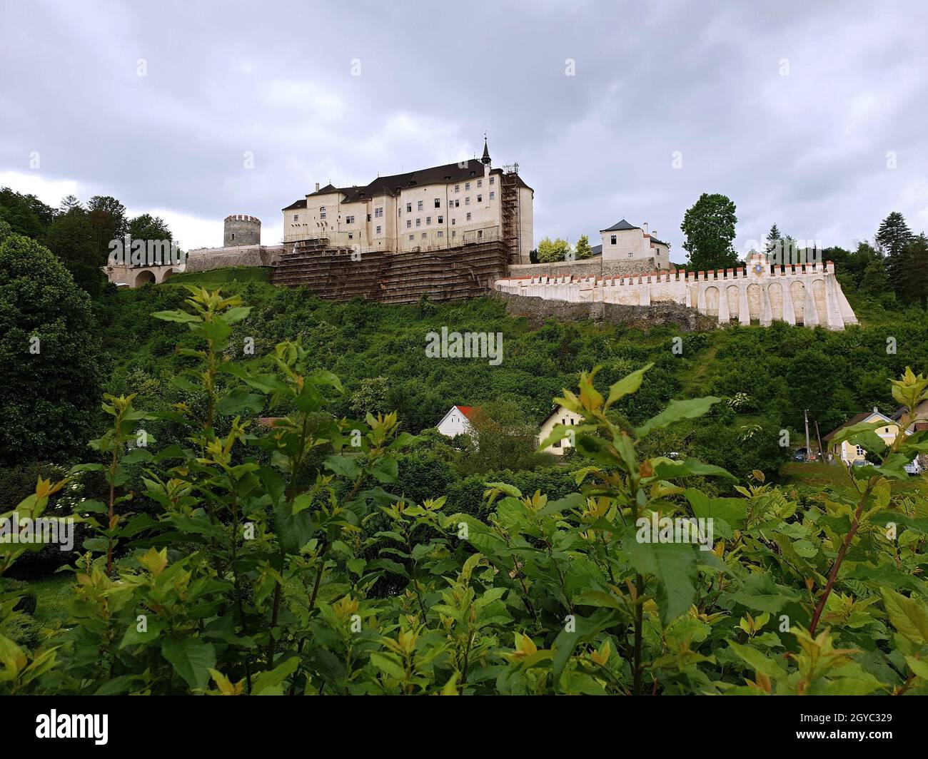A view of Cesky Sternberk castle, Bohemian gothic castle Stock Photo ...