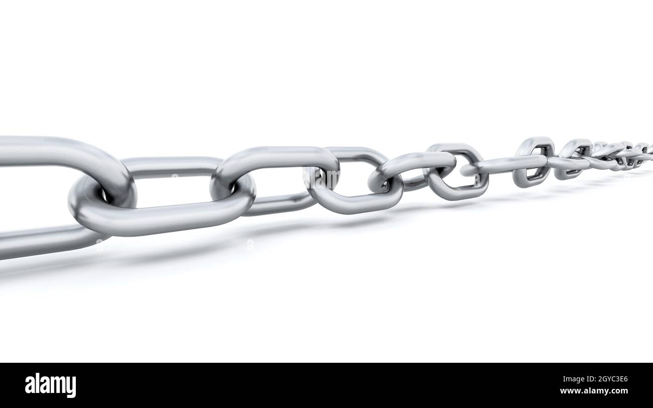 3d render of a chain isolated on white Stock Photo - Alamy