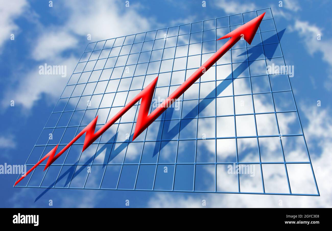 Background showing chart on sky background Stock Photo - Alamy