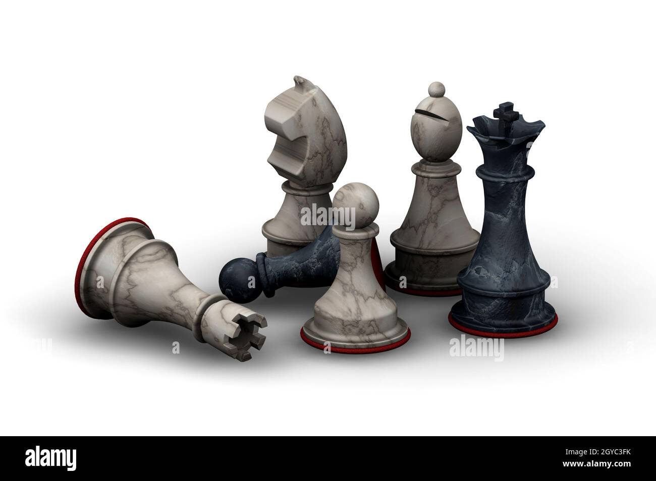 3D render of chess pieces Stock Photo - Alamy