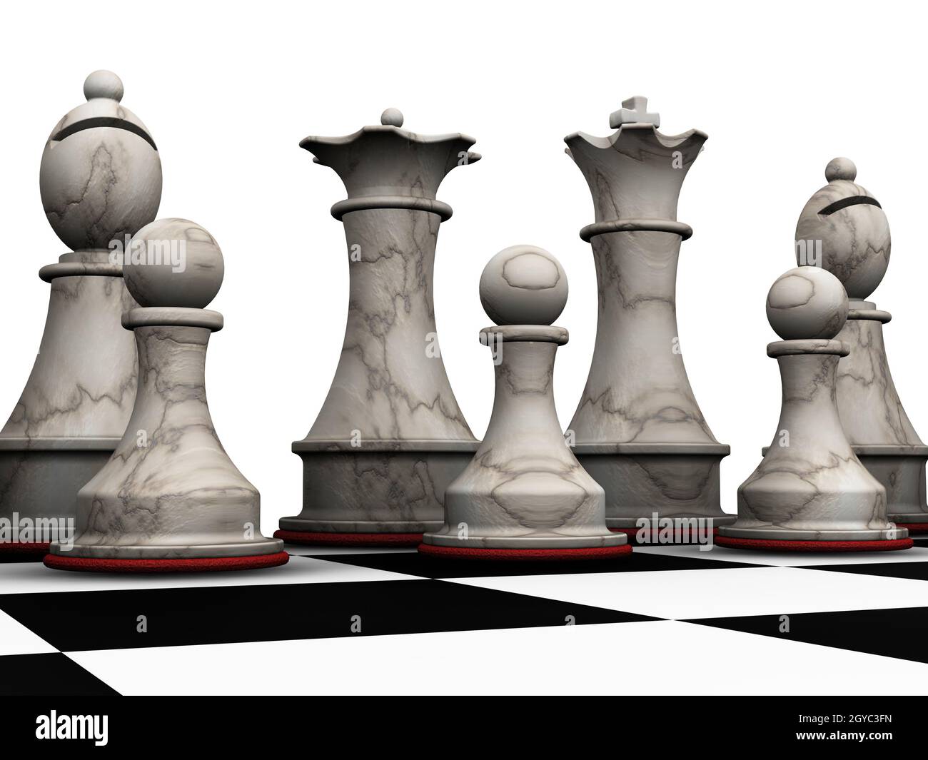 3D render of chess pieces Stock Photo - Alamy