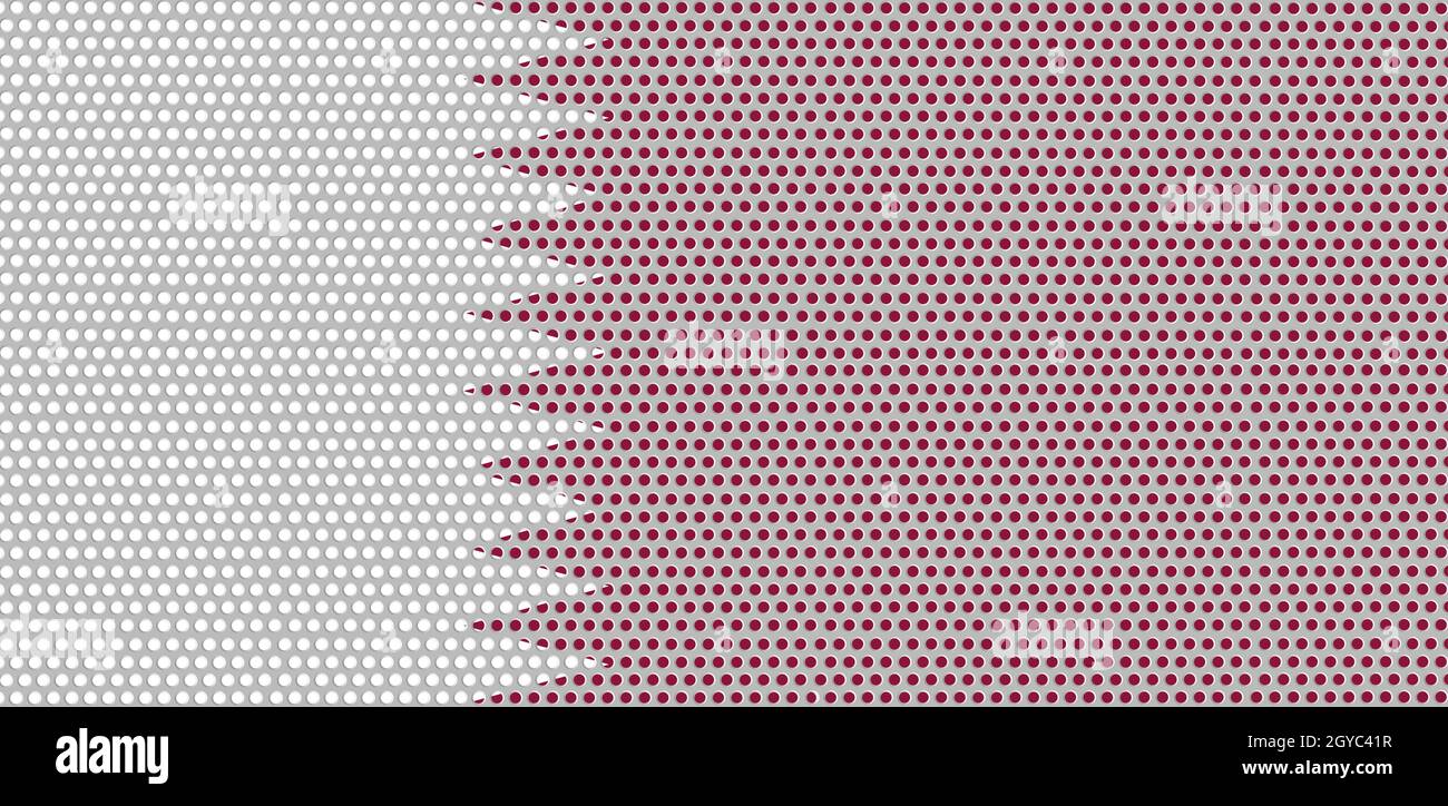 3D Flag of Qatar on a metal wall background Stock Photo - Alamy