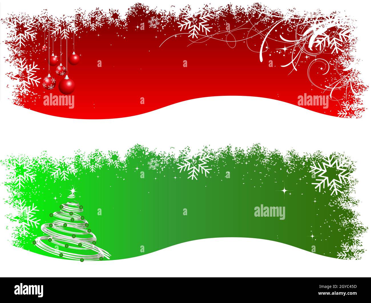 Decorative christmas headers Stock Photo - Alamy