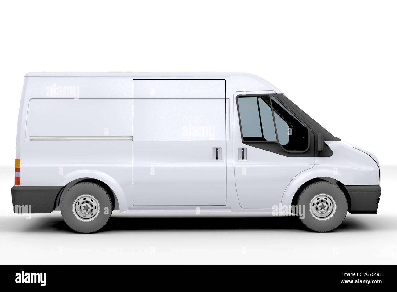 3D render of a white van Stock Photo - Alamy