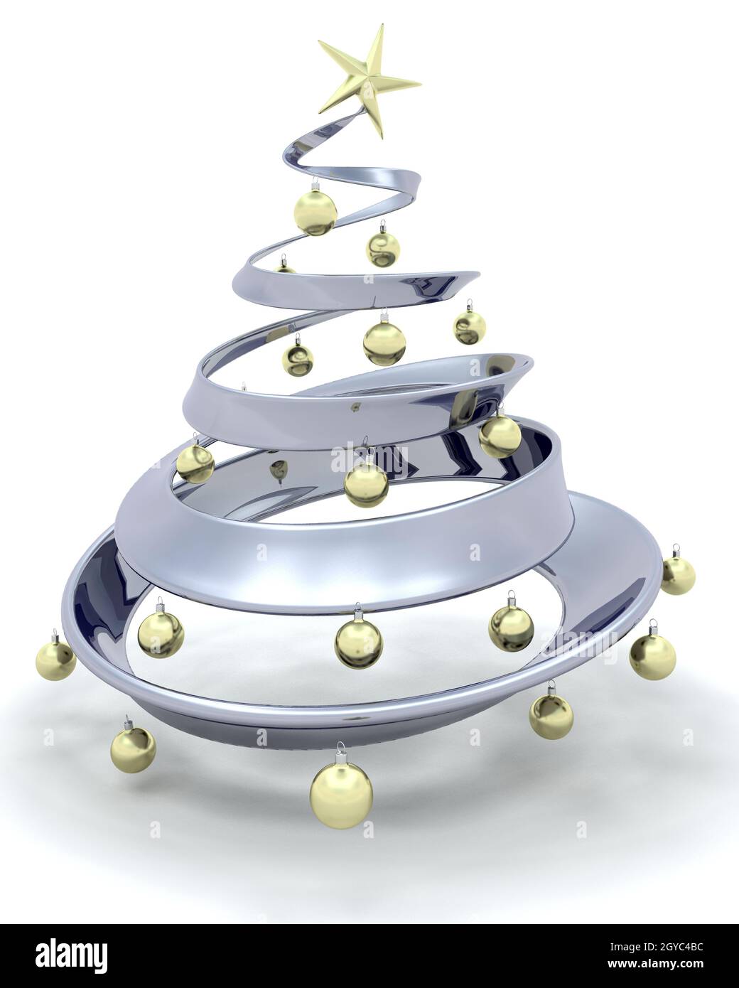 Metallic style Christmas tree Stock Photo - Alamy