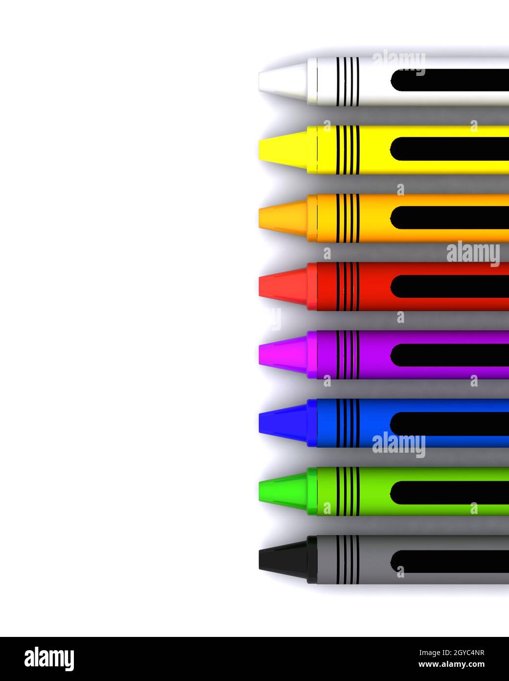 3d render coloured pencil crayons hi-res stock photography and images ...