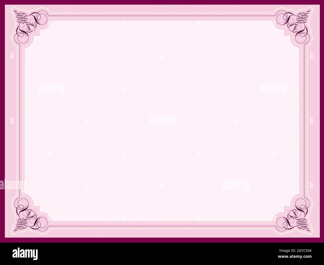 Decorative border in shades of pink Stock Photo - Alamy