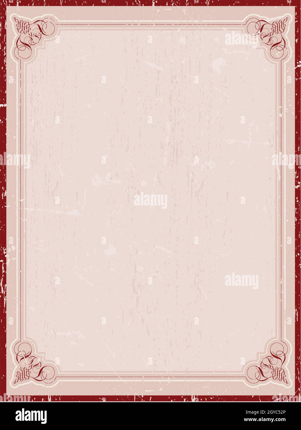 Decorative grunge vintage style border Stock Photo - Alamy