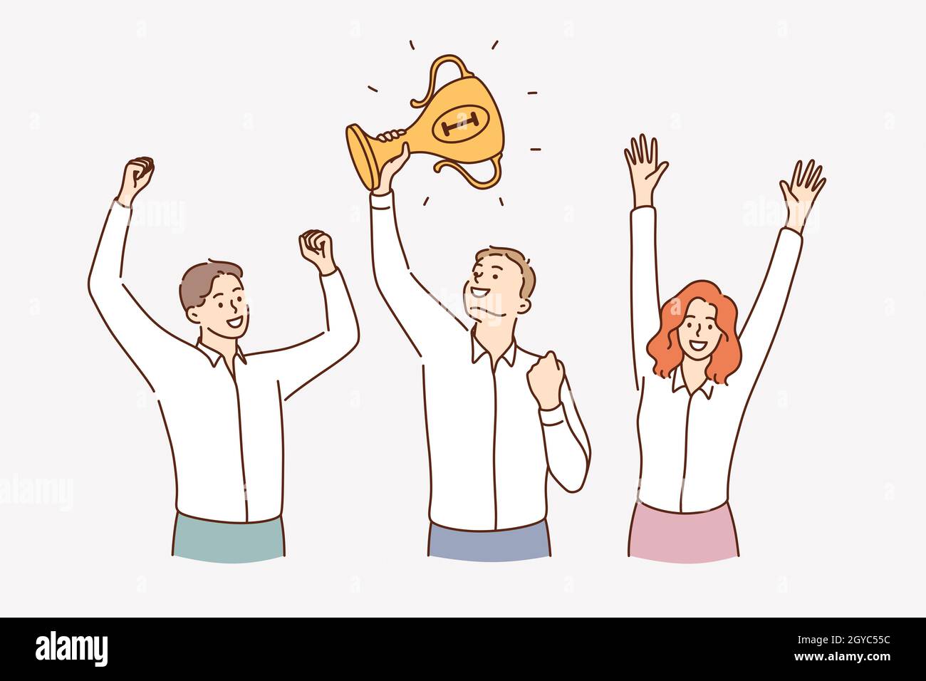 Teamwork Success Cartoon