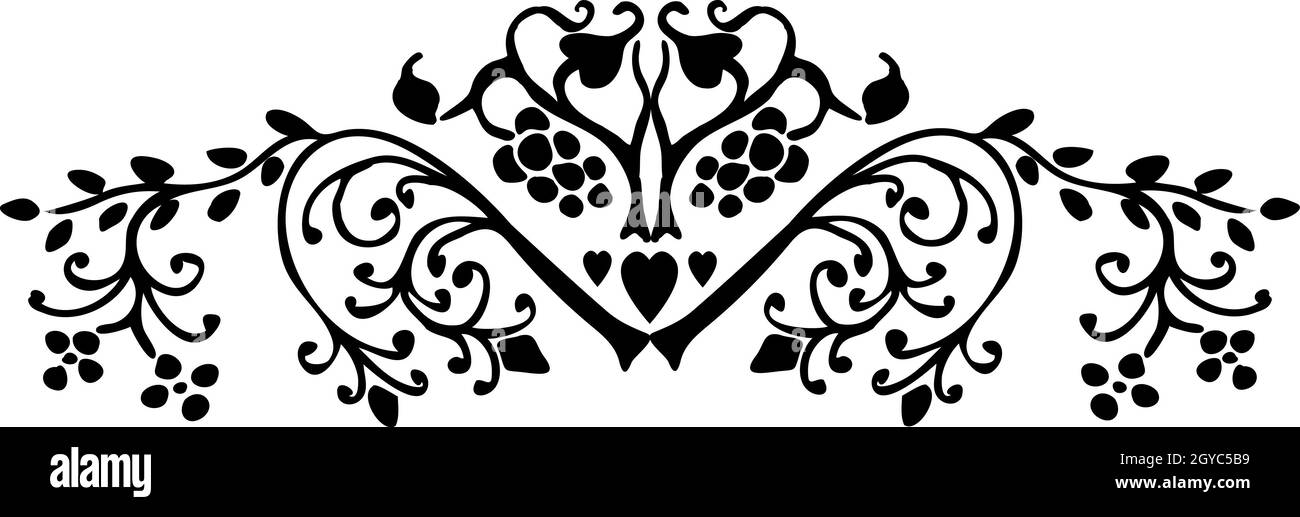 Decorative floral design Stock Photo - Alamy