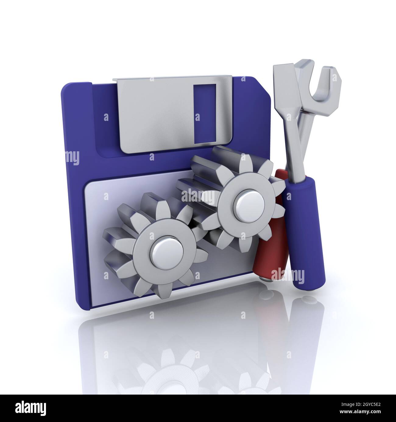3d computer icon disk tools hi-res stock photography and images - Alamy