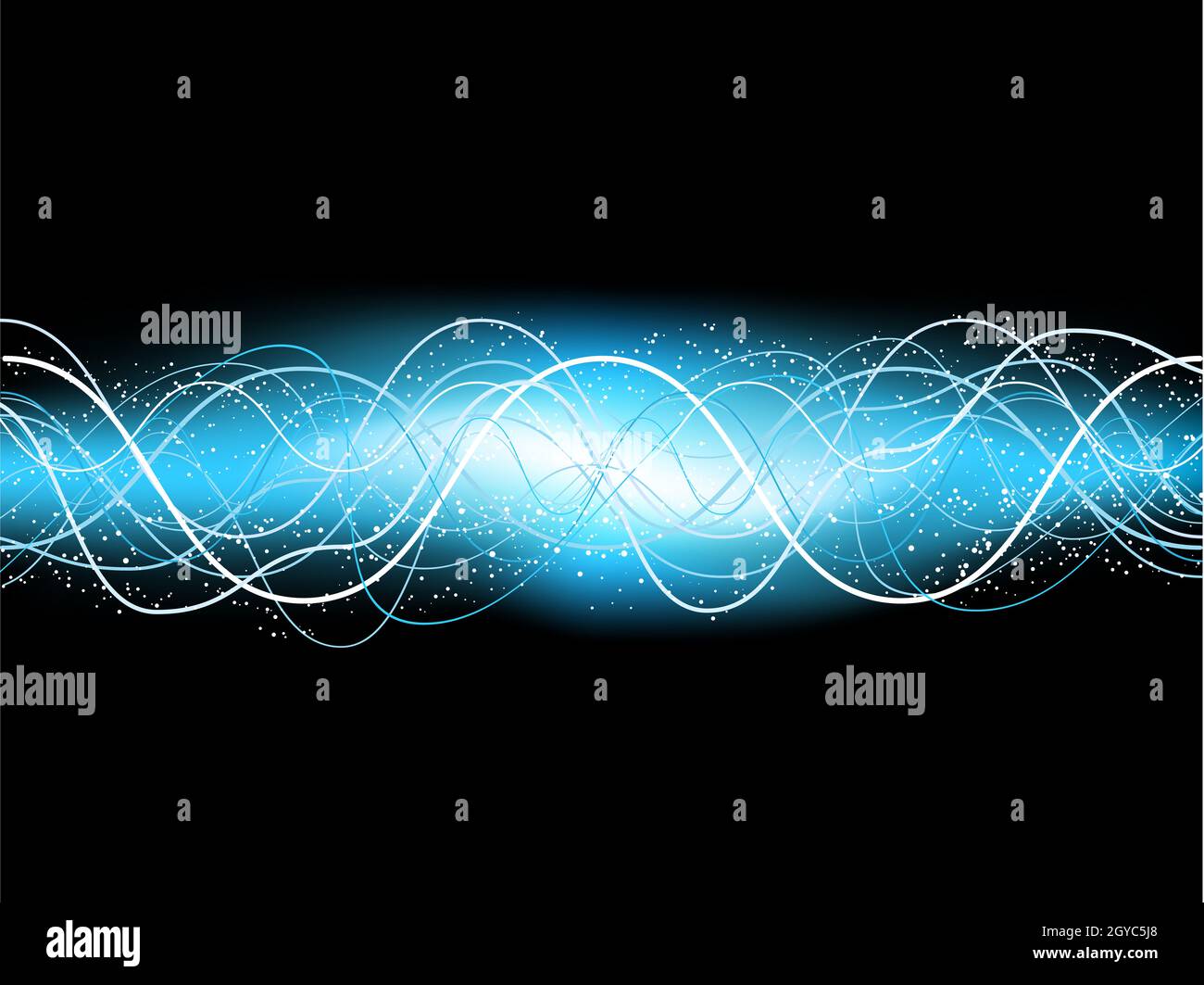 Glowing style electric blue background with flowing lines Stock Photo ...