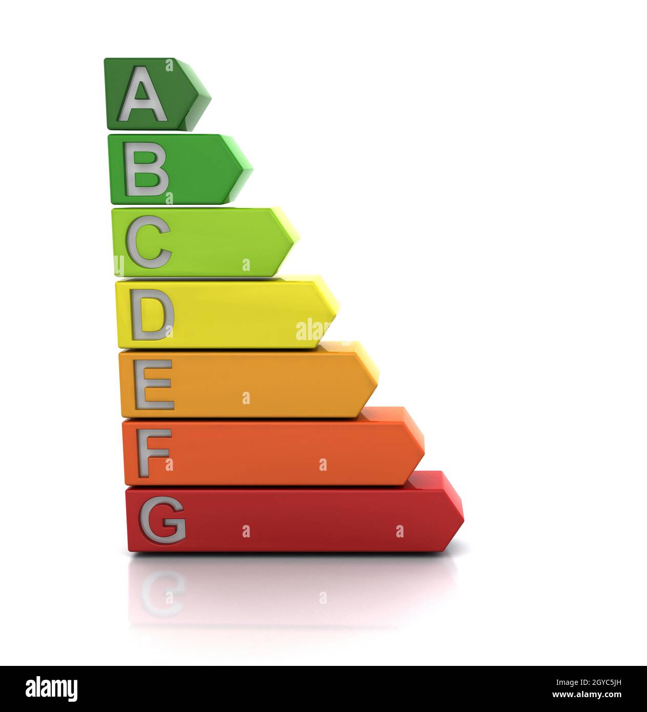 3D render of energy ratings Stock Photo - Alamy