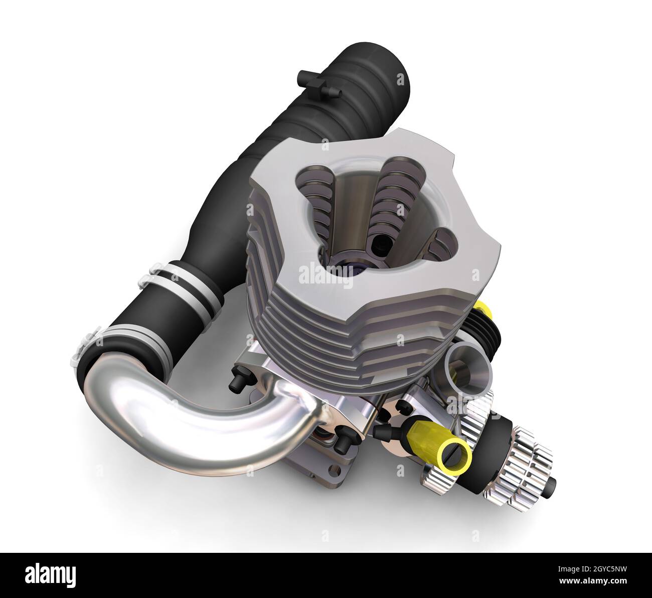 3D render of a car engine Stock Photo - Alamy