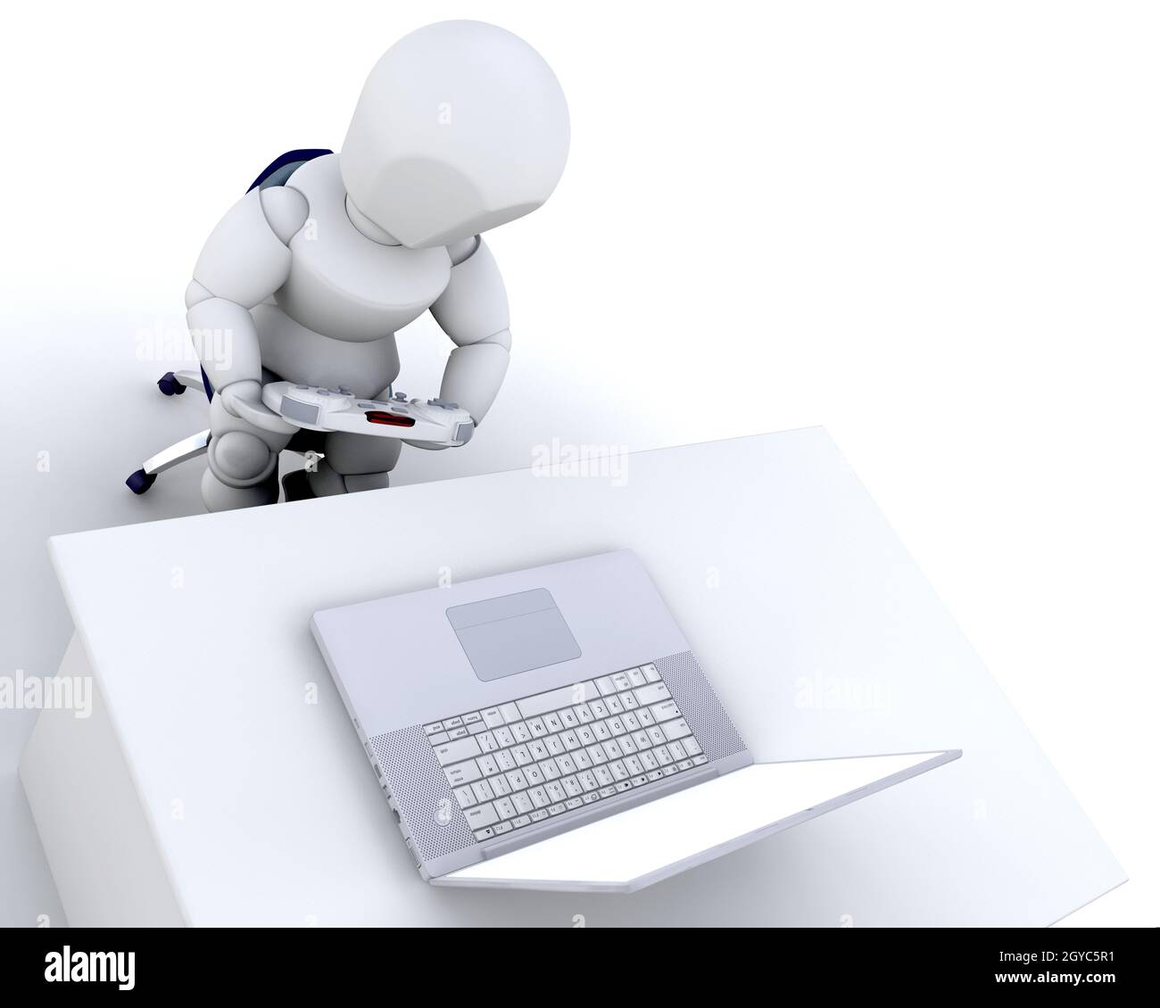 3d render of man playing computer games Stock Photo - Alamy