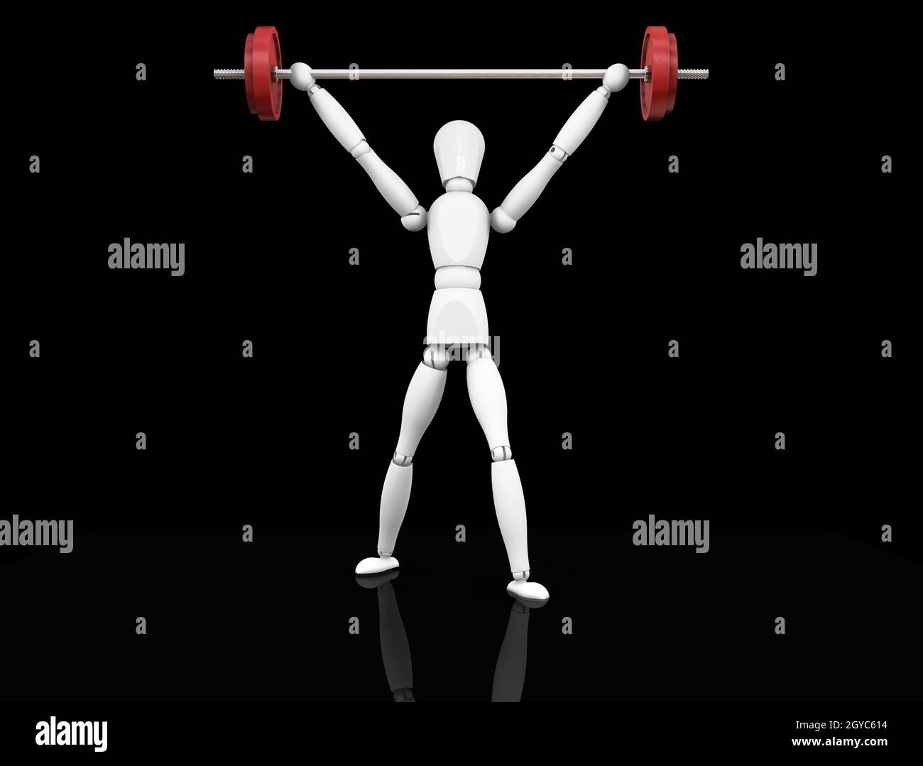 3D render of a man lifting weights Stock Photo - Alamy
