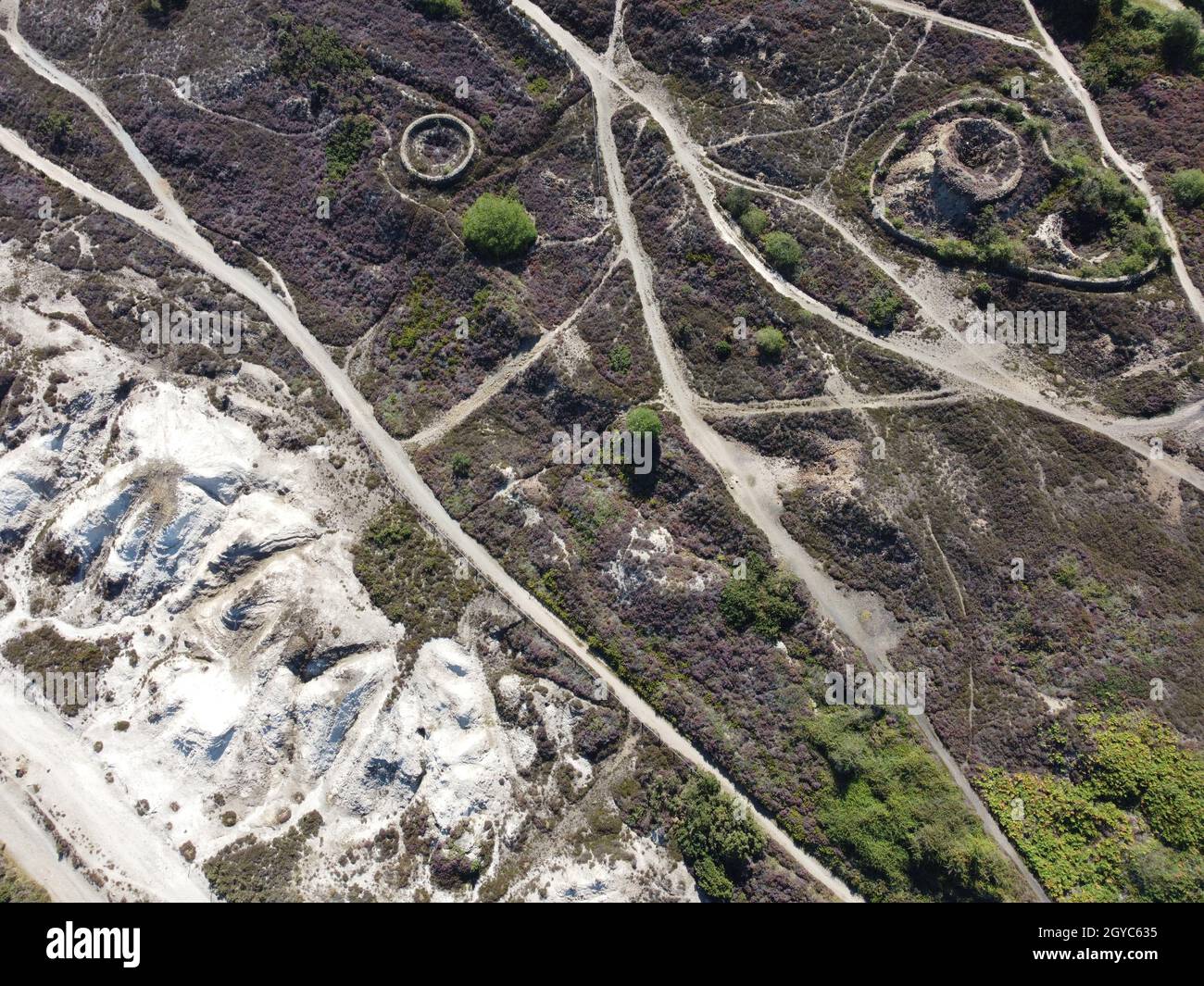 Old mining ruins on the bissoe trail between united downs and unity ...