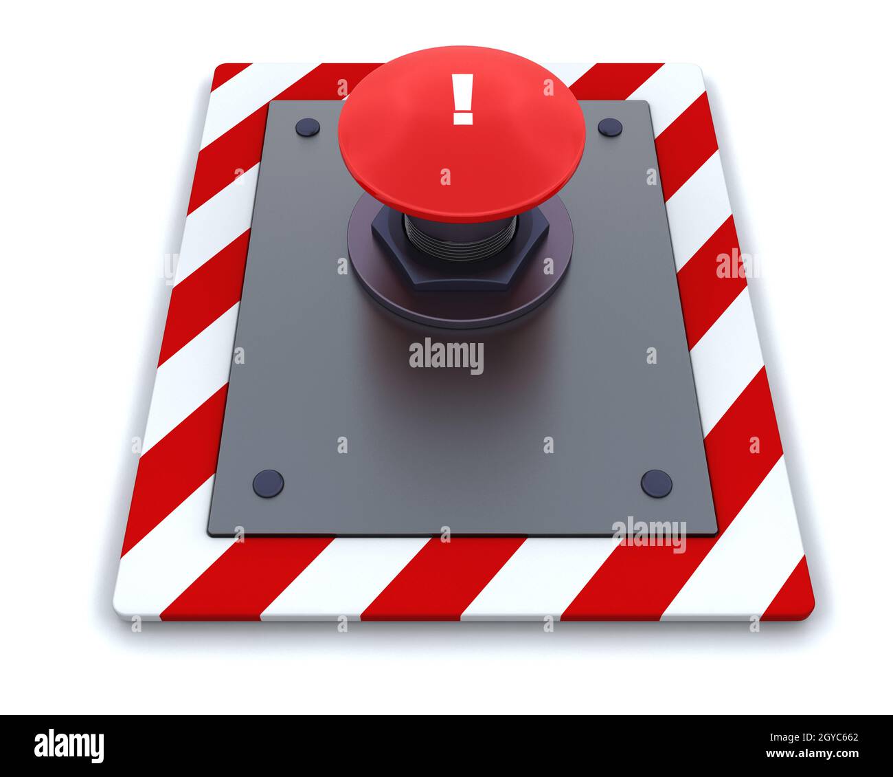 3d render of push button with symbol Stock Photo - Alamy