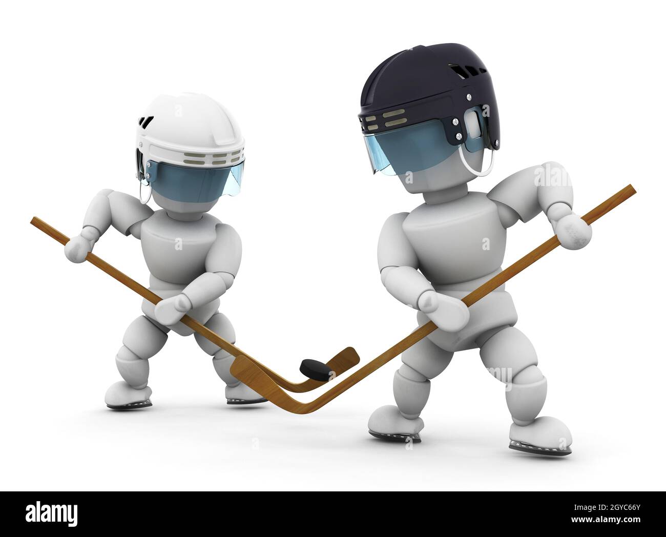 3D render of ice hockey players Stock Photo - Alamy