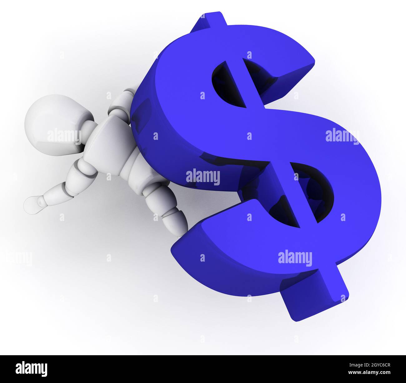 3D render depicting financial pressure Stock Photo - Alamy