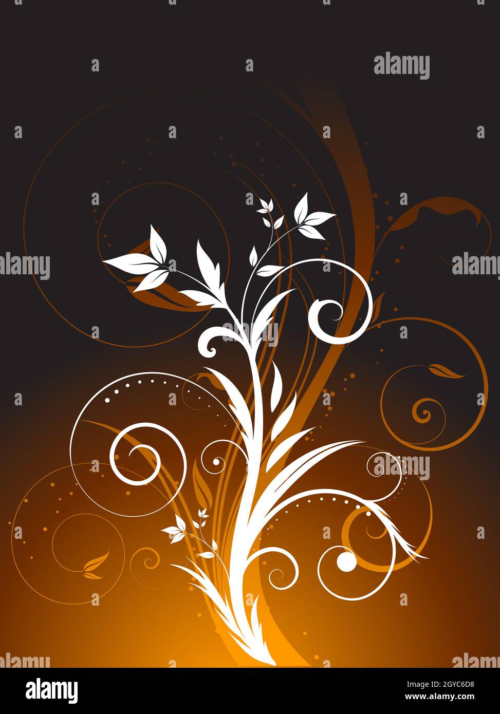 Decorative floral design Stock Photo - Alamy