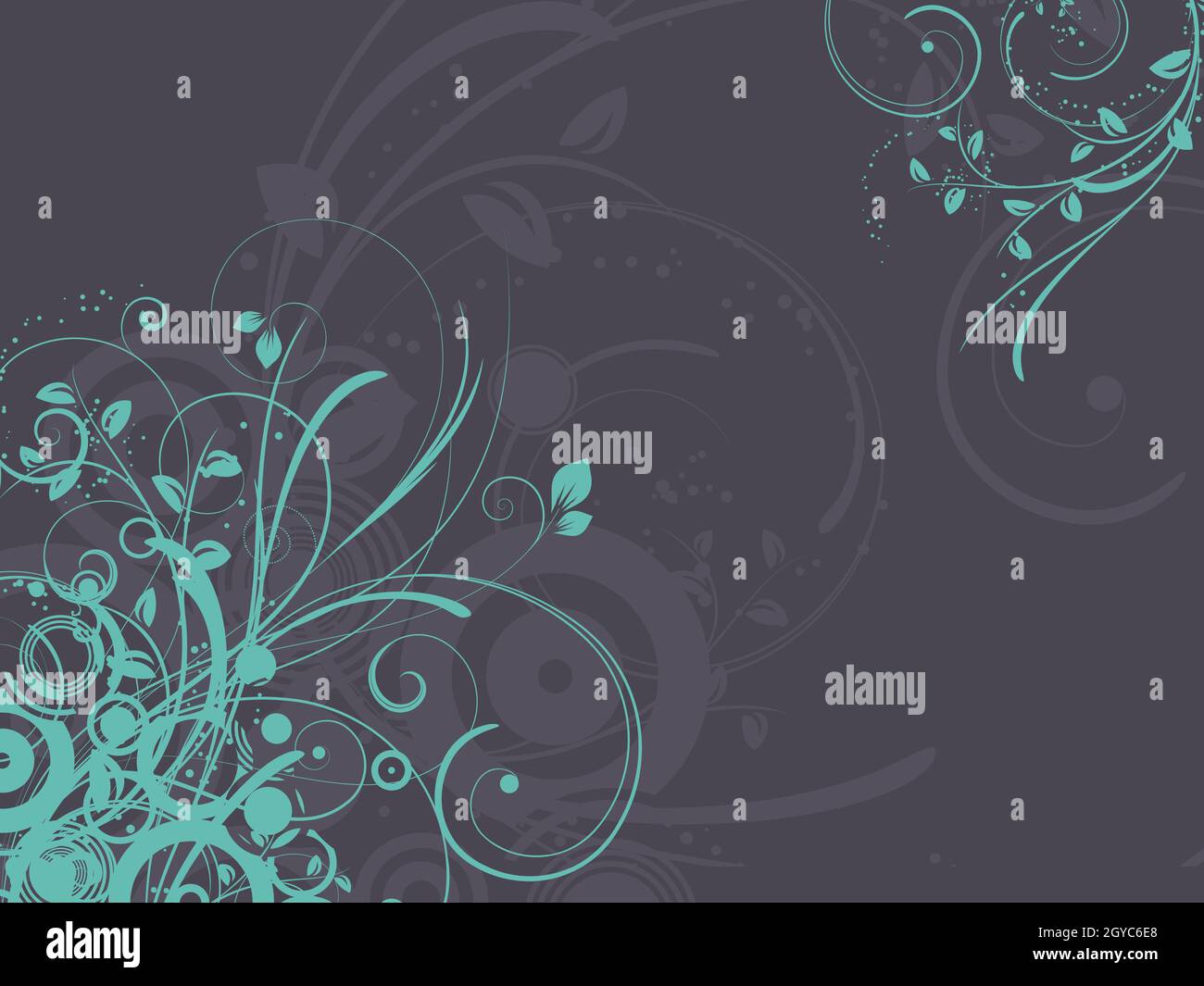 Abstract decorative floral background using complimentary colours Stock ...