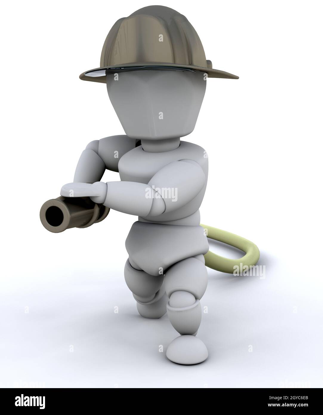 3D render of a fireman Stock Photo - Alamy