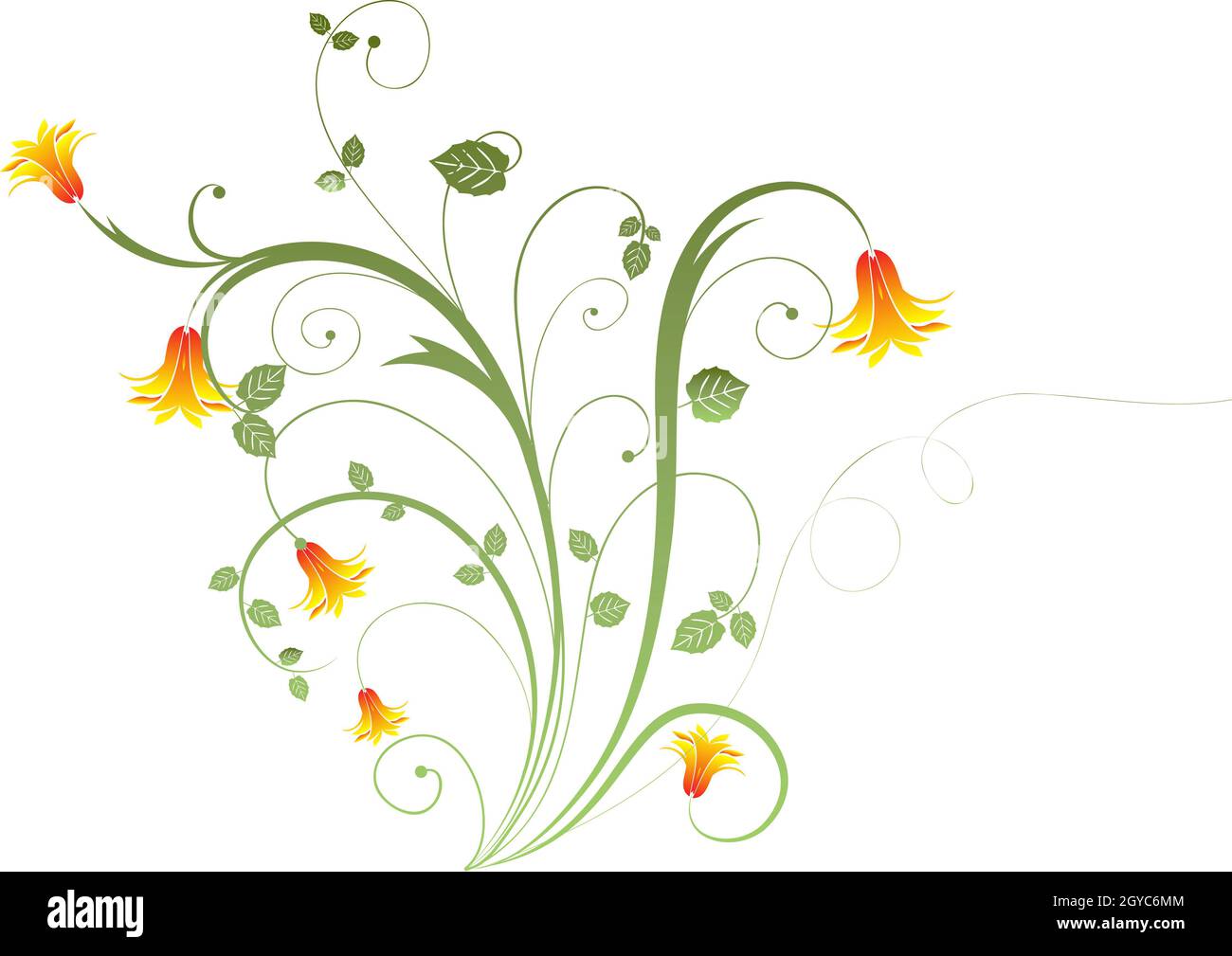 Decorative floral design Stock Photo - Alamy