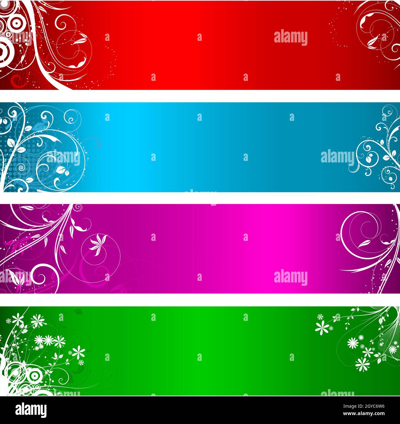 Decorative floral panels Stock Photo - Alamy