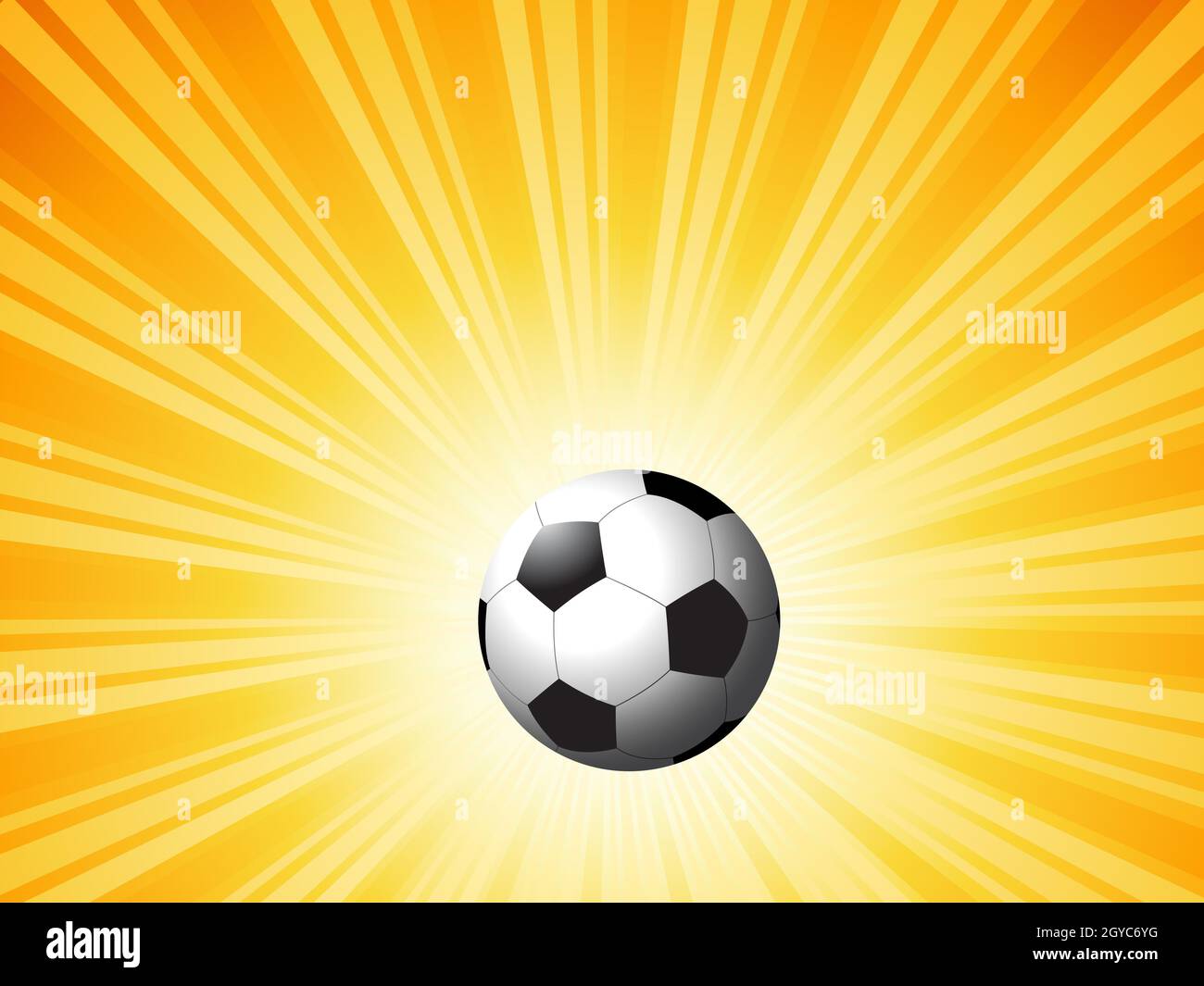 Football on a bright star burst background Stock Photo - Alamy