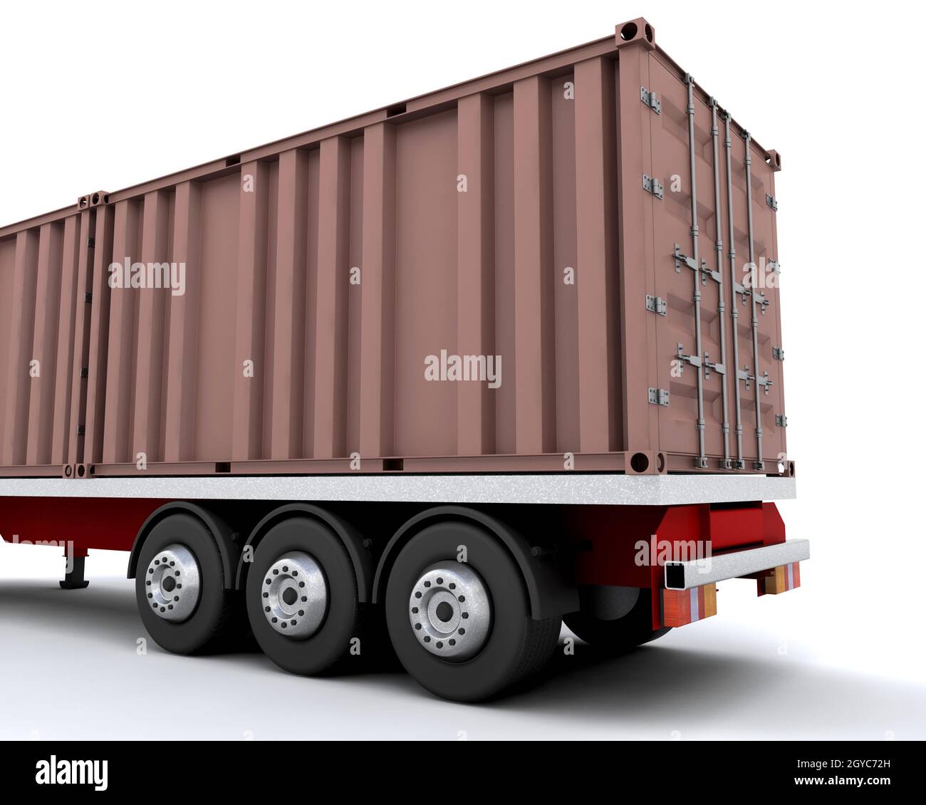 Freight container on back of truck Stock Photo - Alamy