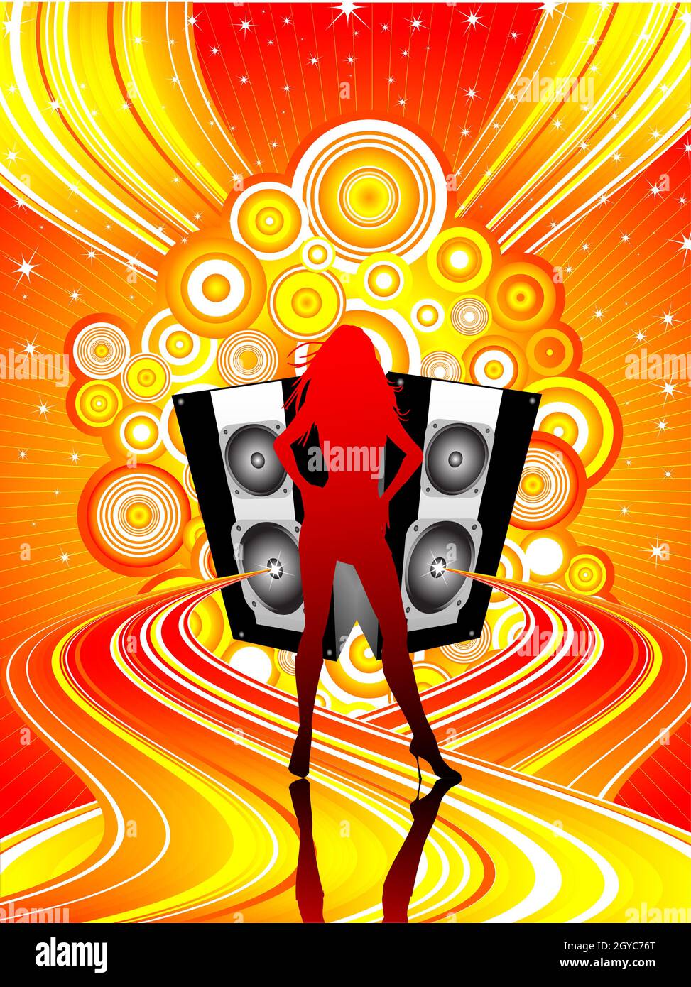 Female on party background Stock Photo - Alamy