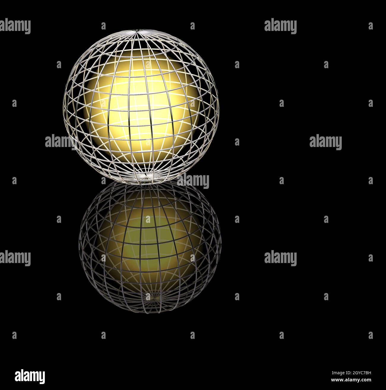 3d render wireframe globe on hi-res stock photography and images - Alamy