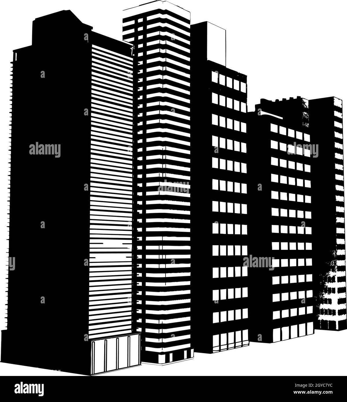 Grunge style buildings Stock Photo - Alamy