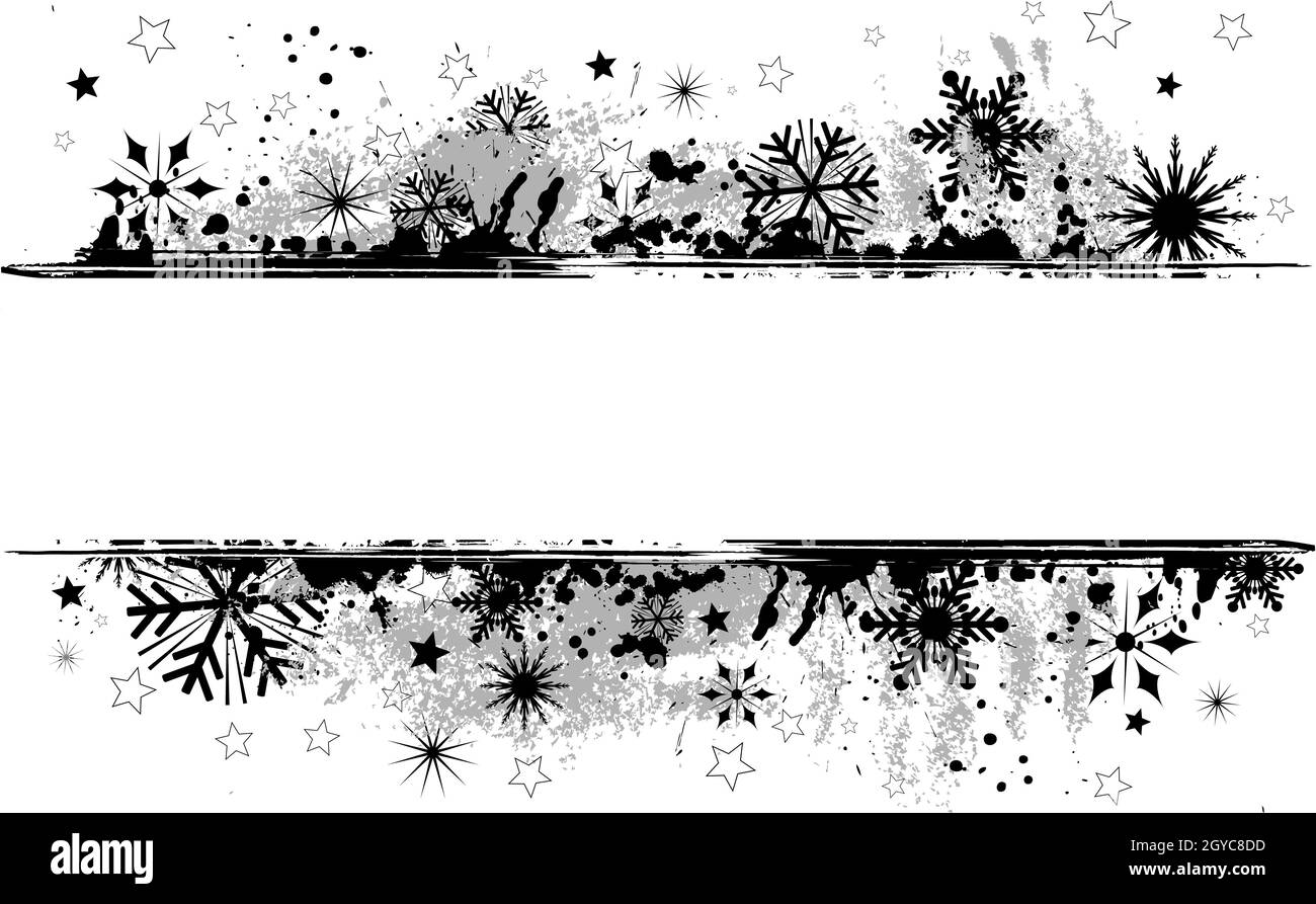 Christmas snowflakes background vector Black and White Stock Photos ...