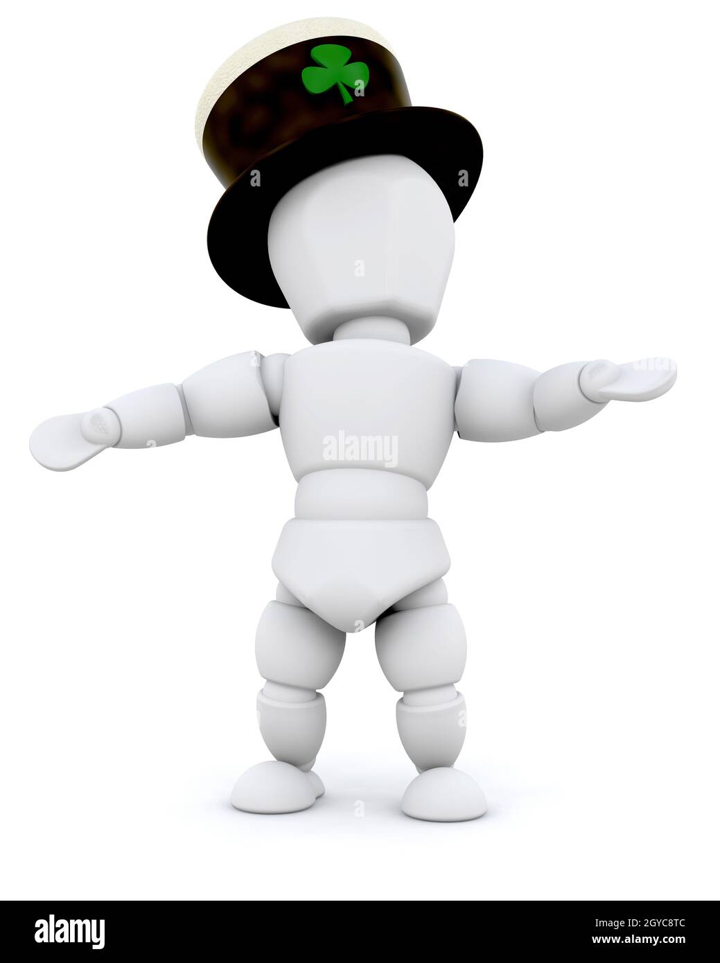 3D Man celebrating St Patrick's Day isolated Stock Photo - Alamy