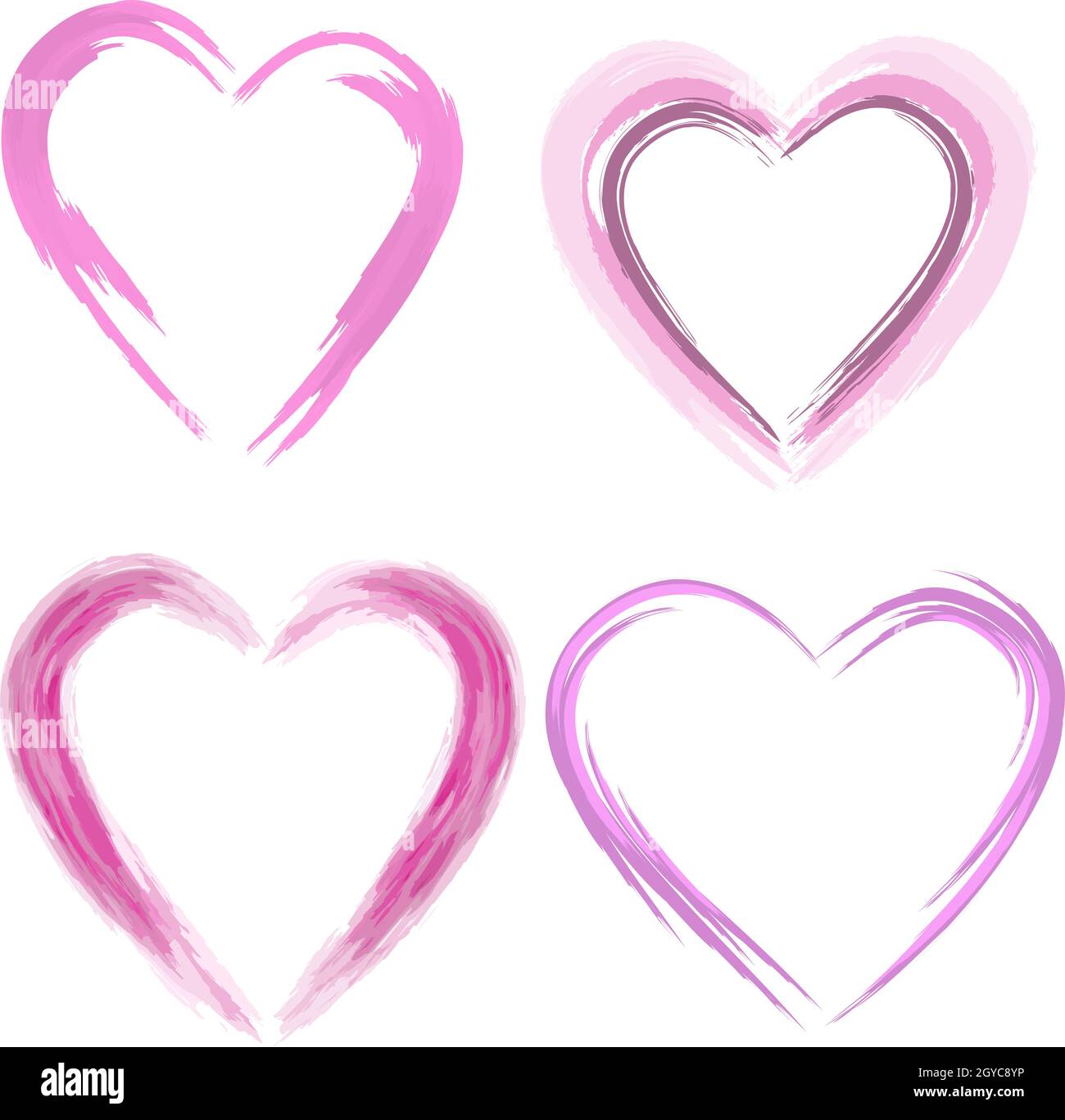 Grunge style hearts background Cut Out Stock Images & Pictures - Alamy