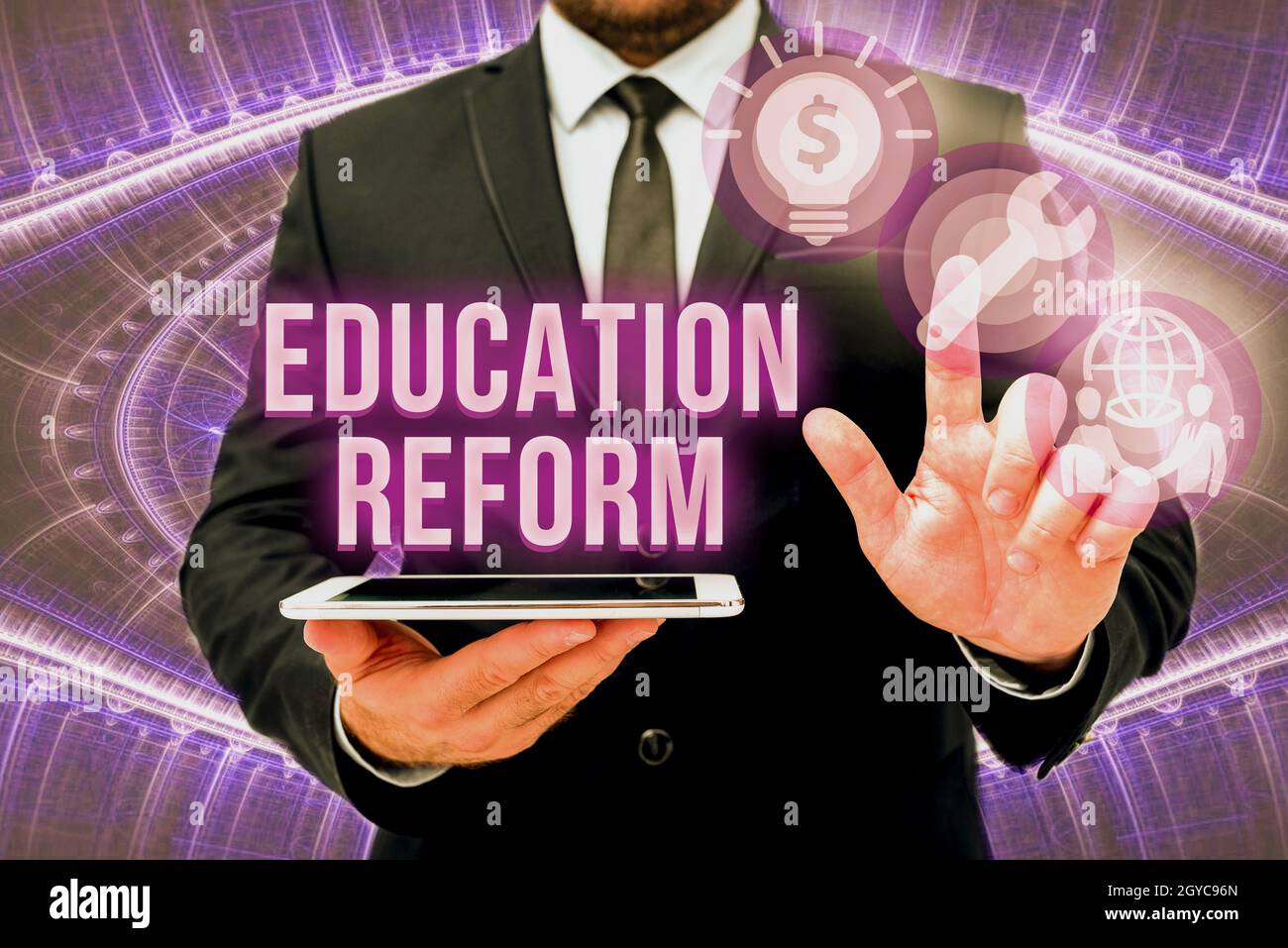 Writing displaying text Education Reform, Business showcase planned ...