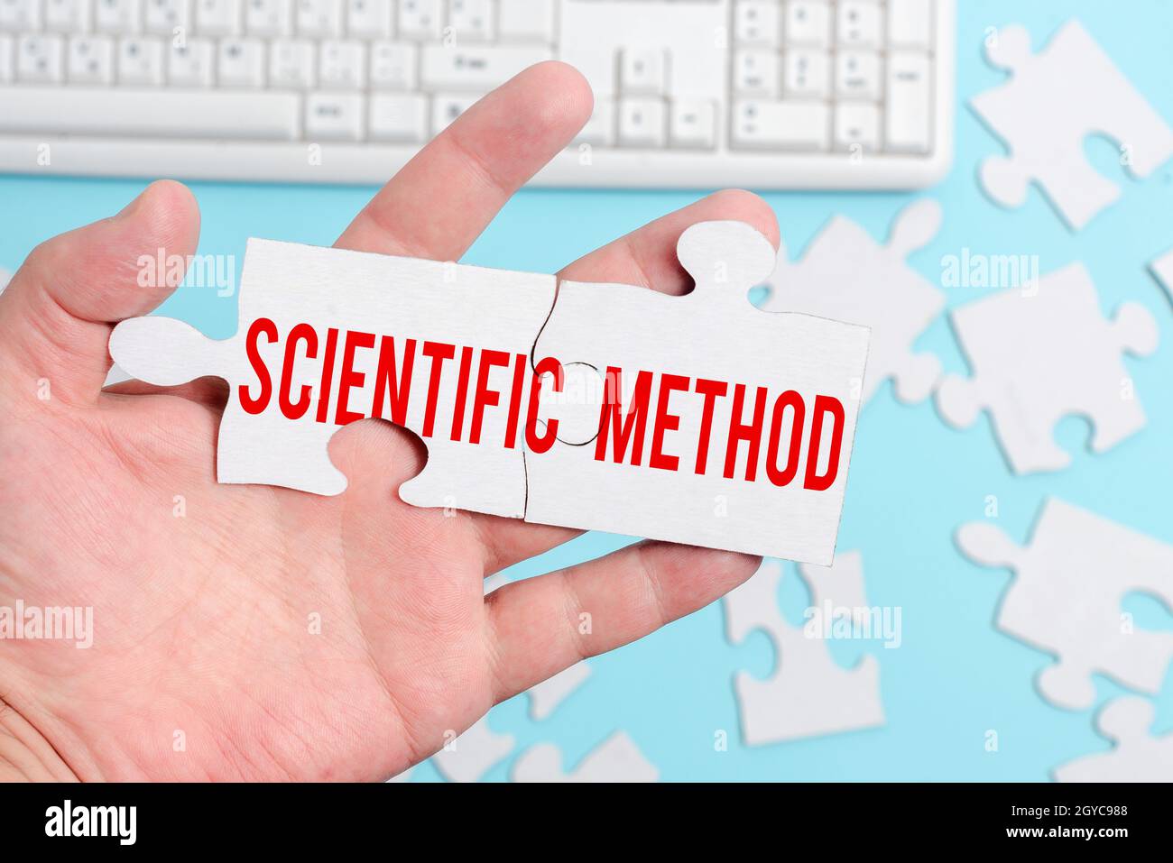 Sign displaying Scientific Method, Word Written on method of procedure ...