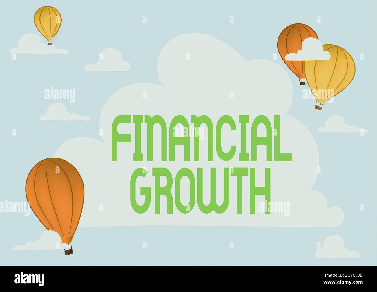 Sign displaying Financial Growth, Business concept increase in finances ...