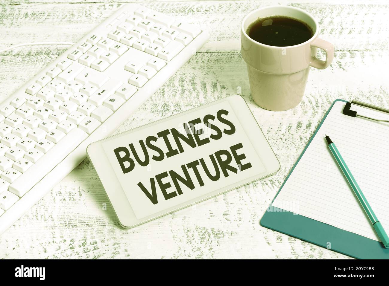 Conceptual caption Business Venture, Word Written on new business that ...