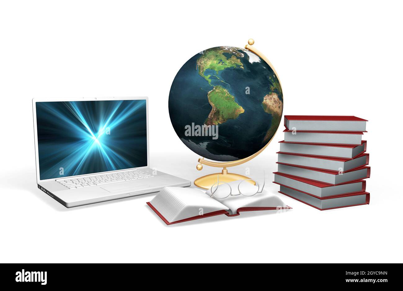 3D rendered conceptual image depicting knowledge and learning Stock ...
