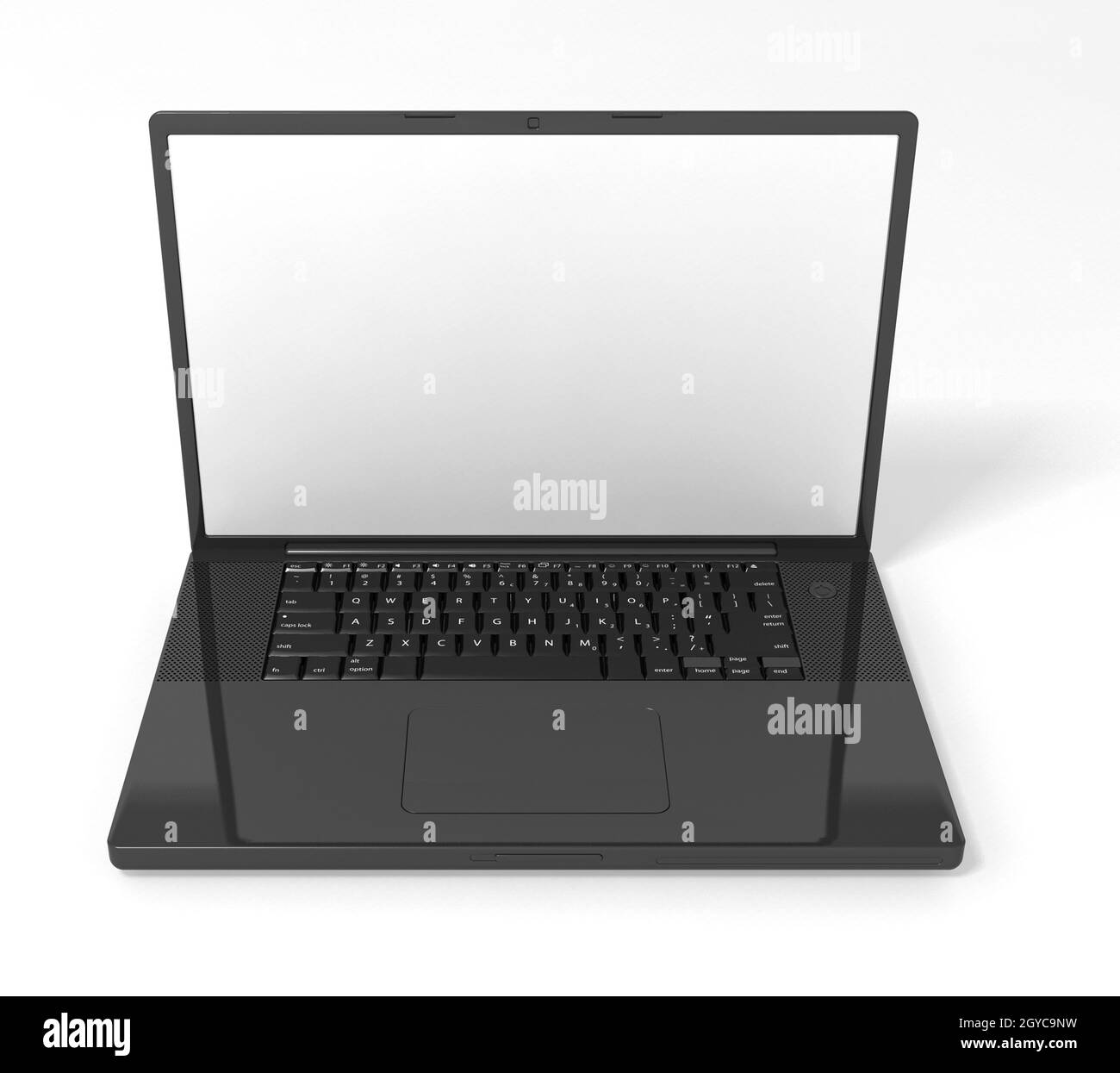 3D render of a black laptop computer Stock Photo - Alamy
