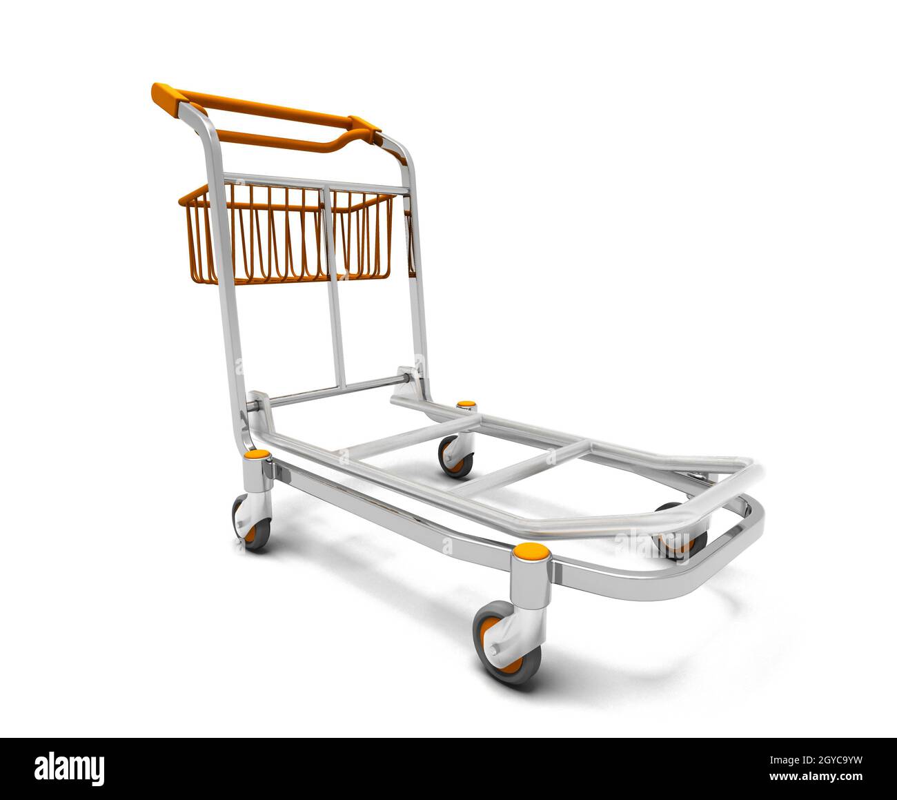 3D render of a luggage trolley Stock Photo - Alamy