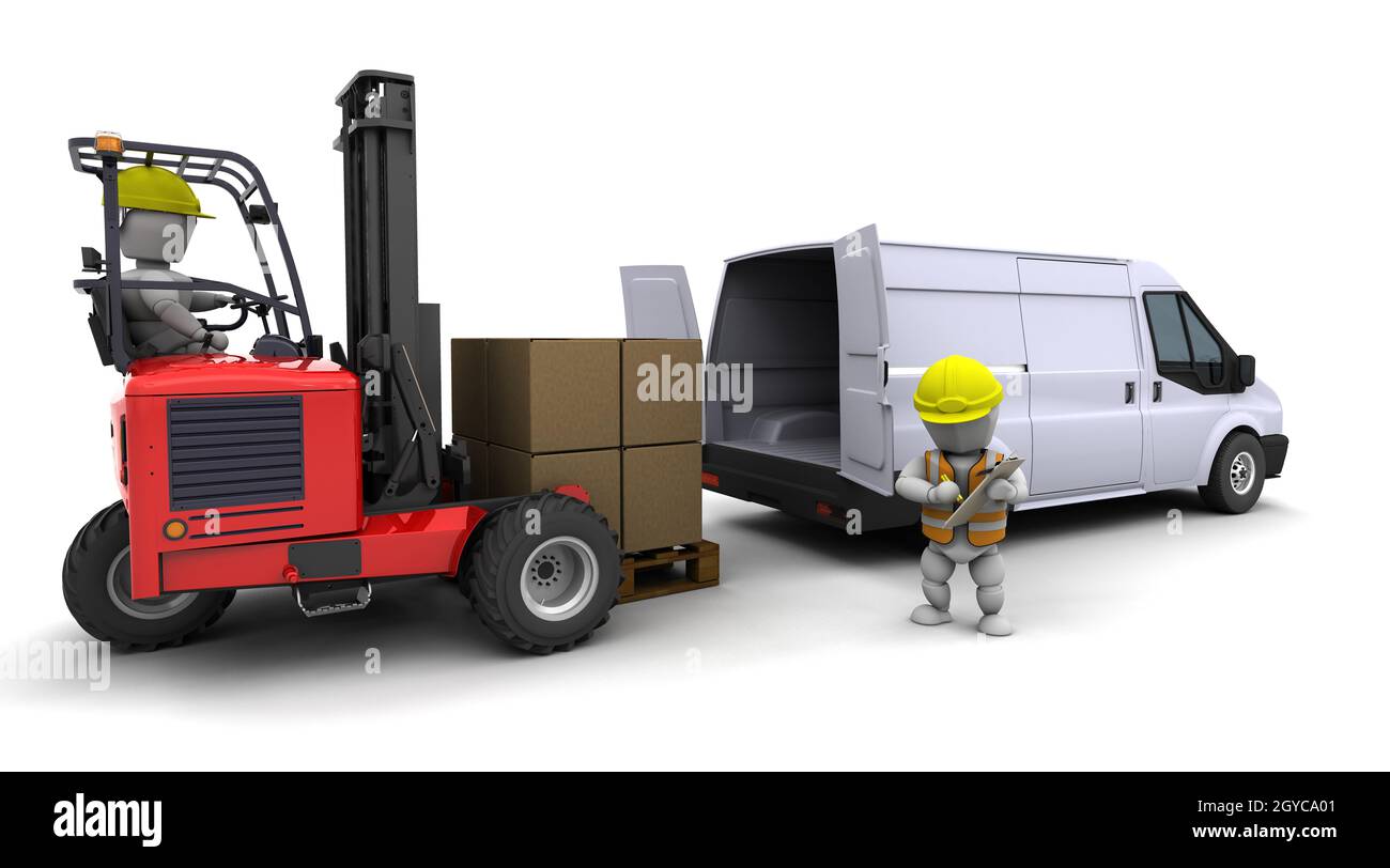 Container loading truck in Cut Out Stock Images & Pictures - Alamy