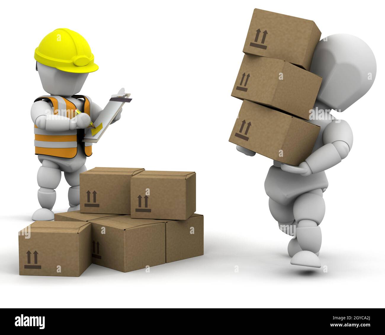 Removal boxes illustration Cut Out Stock Images & Pictures - Alamy