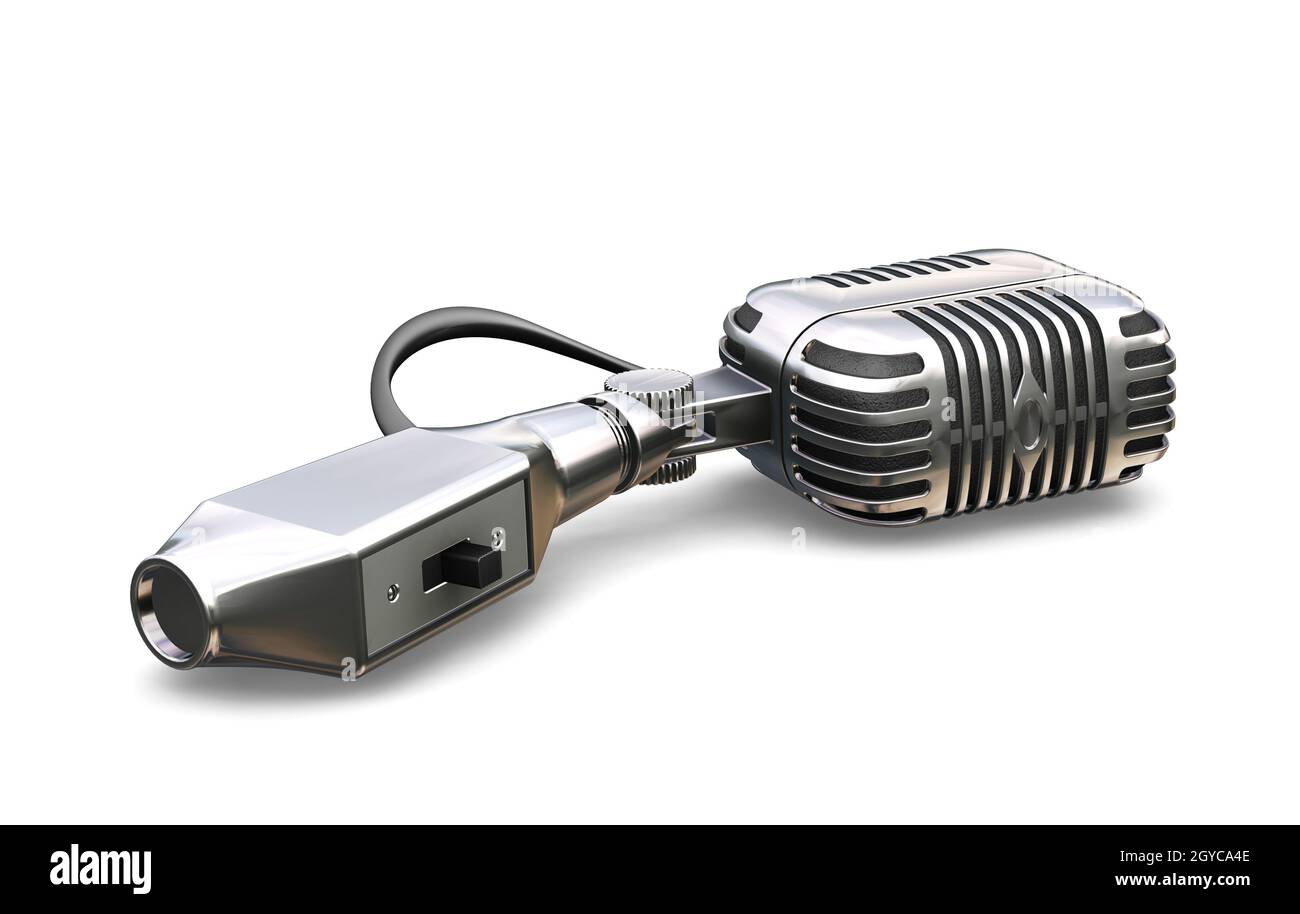 Retro microphone 3d Cut Out Stock Images & Pictures - Alamy