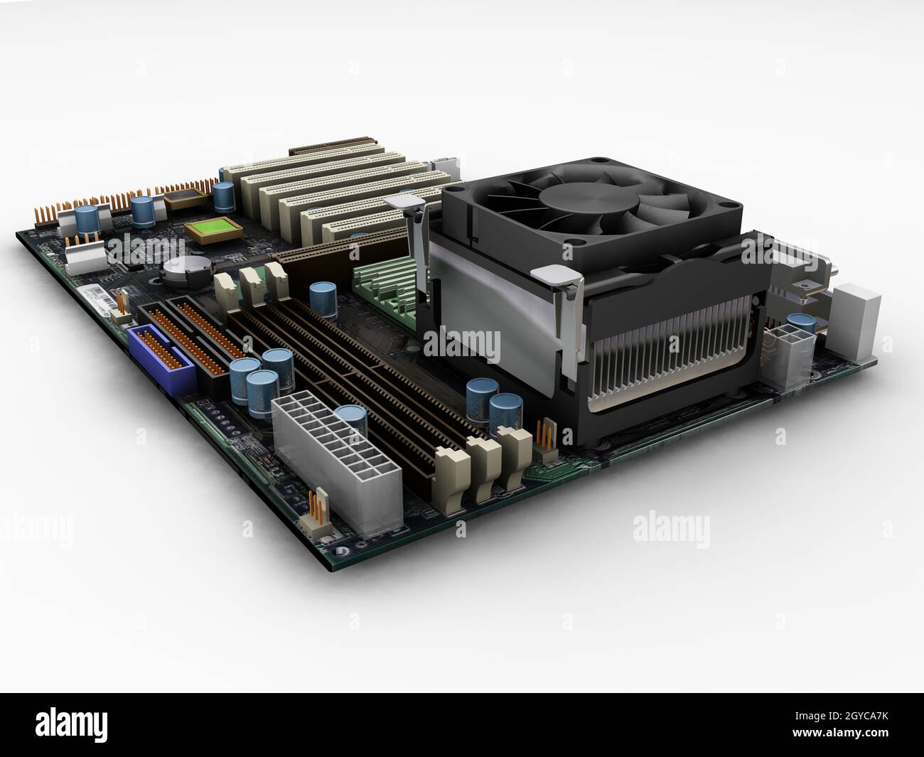 3D render of a motherboard Stock Photo - Alamy